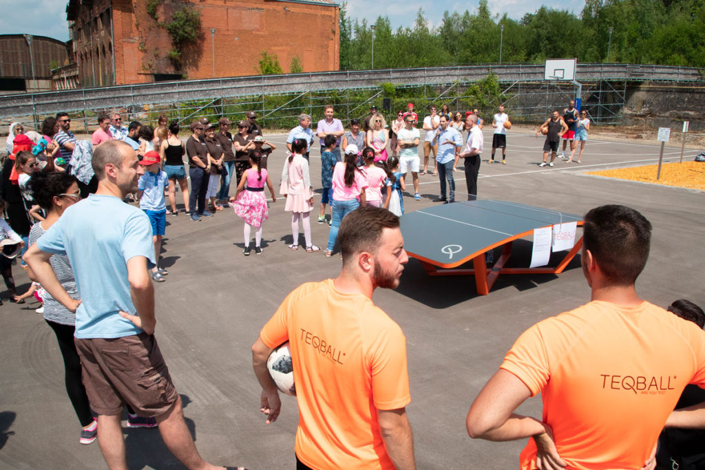 Inauguration du jardin communautaire, des terrains de teqball ...